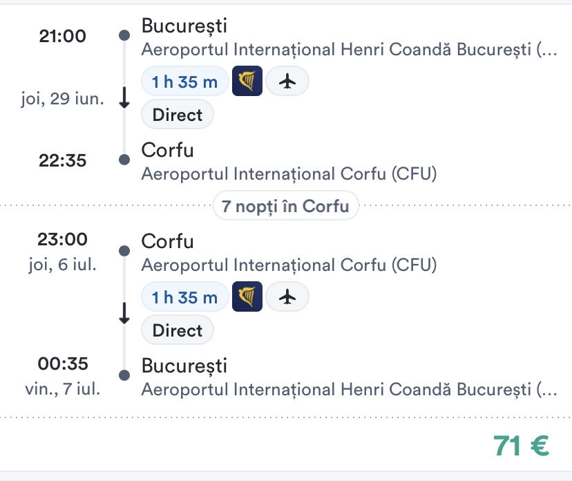 Vacanta in Corfu, 196 euro/pers (zbor+cazare 7 nopti) - Zburatorul.com