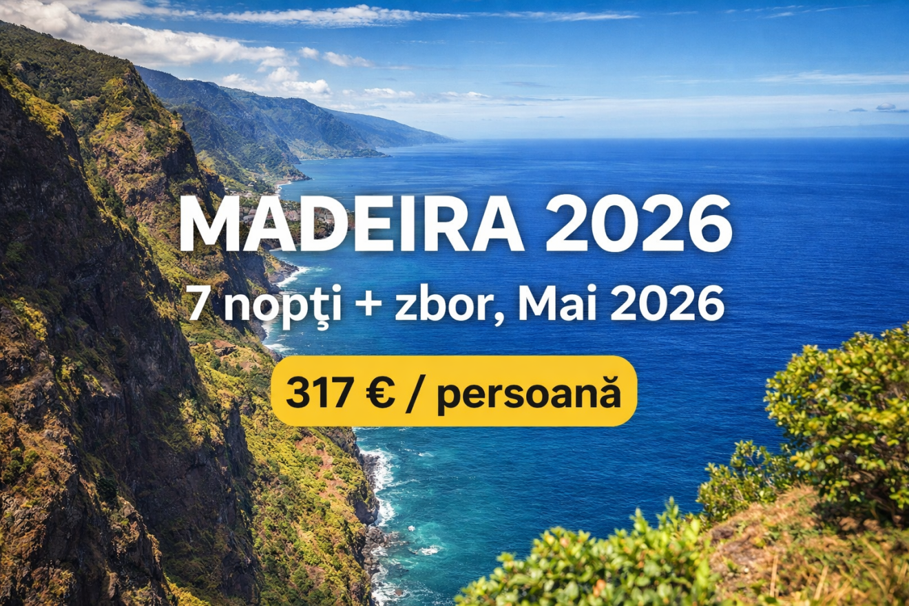Madeira 2026: 317 € / persoană zbor + hotel 7 nopți în Funchal (zbor ...